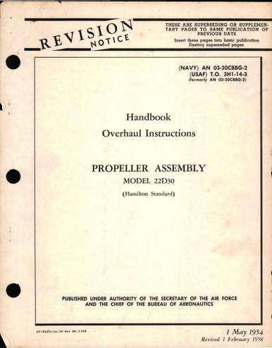 Overhaul Instructions for Propeller Assembly Model 22D30 - AirCorps Library