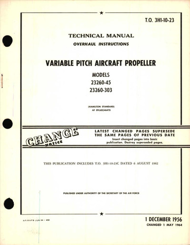 Overhaul Instructions for Variable Pitch Aircraft Propeller Models ...
