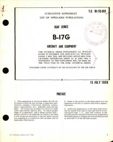 Cumulative Supplement List of Applicable Publications for USAF Series B ...