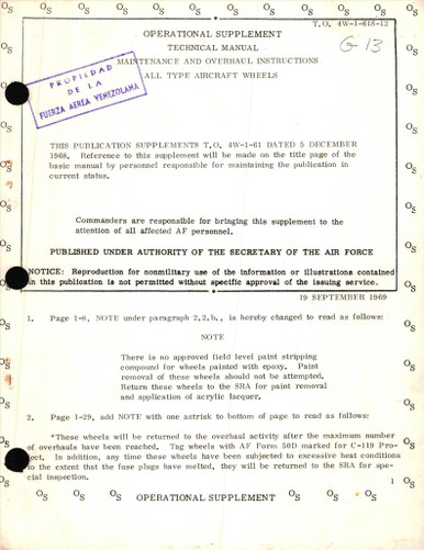 Operational Supplement, Maintenance and Overhaul Instructions for All ...