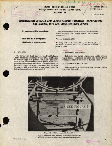 Modification of Dolly and Cradle Assembly - Fuselage Transporting and ...