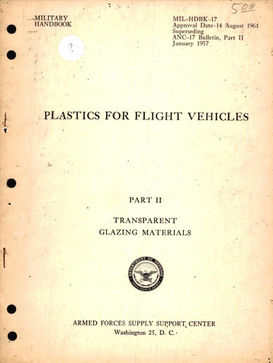 Plastics for Flight Vehicles for Part II Transparent Glazing Materials ...