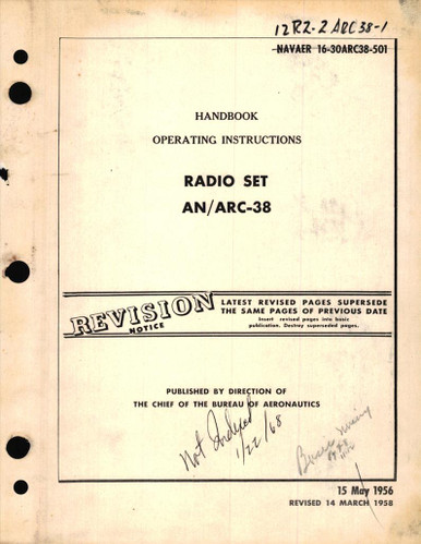 Operating Instructions for Radio Set AN/ARC-38 - AirCorps Library
