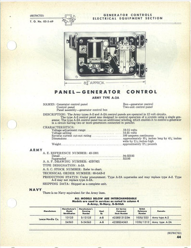 Index of Army Navy Aeronautical Equipment: Electrical - AirCorps Library