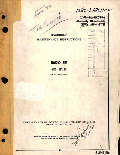 Maintenance Instructions for Radio Set ARC Type 12 [feb25sigcsc8 ...