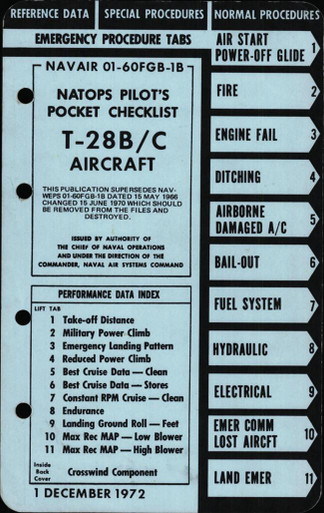 NATOPS Pilot's Pocket Checklist for T-28B and T-28C Aircraft - AirCorps ...