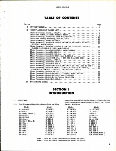 Illustrated Parts Catalog for Lear Fractional Horsepower Motors ...