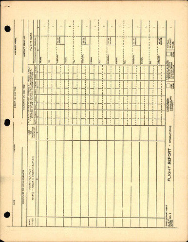 AAF Form No. 1, Flight Report - Operations - AirCorps Library