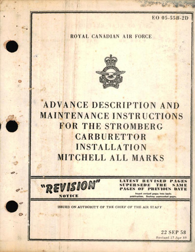 Advance Description and Maintenance Instructions for the Stromberg ...