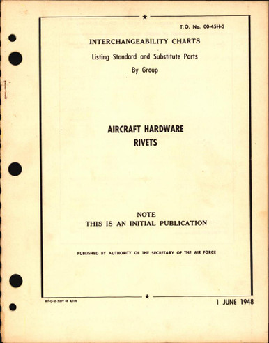 Interchangeability Charts - Aircraft Hardware Rivets - AirCorps Library