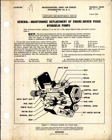 Maintenance Replacement of Engine-Driven Pesco Hydraulic Pumps ...