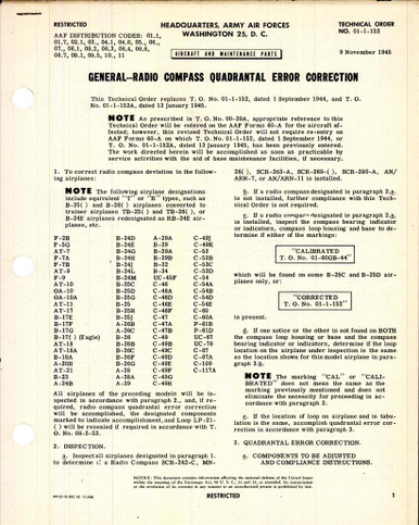 Radio Compass Quadrantal Error Correction - AirCorps Library