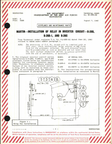 Installation of Relay in Inverter Circuit for B-26B, B-26B-1, and B-26C ...