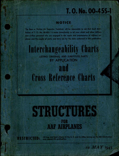Interchangeability Charts - Structures of AAF Airplanes - AirCorps Library
