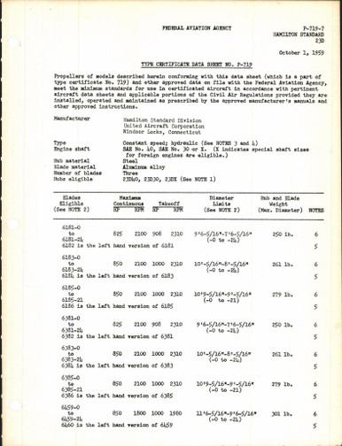 23D40, 23D30, and 23DX - Type Certificate - AirCorps Library