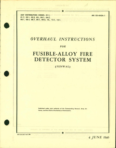 Overhaul Instructions for Fusible Alloy Fire Detector System - AirCorps ...