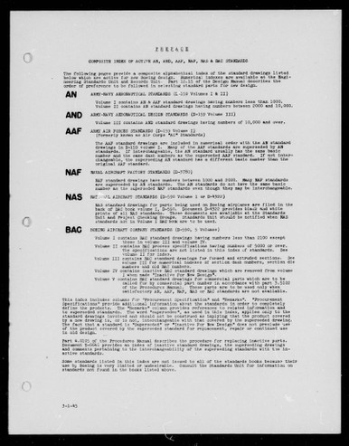 Composite Index of Active AN, AND, AAF, NAF, NAS, & BAC Standards ...