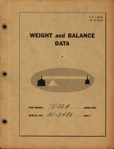 Weight and Balance Data for T-28A - AirCorps Library
