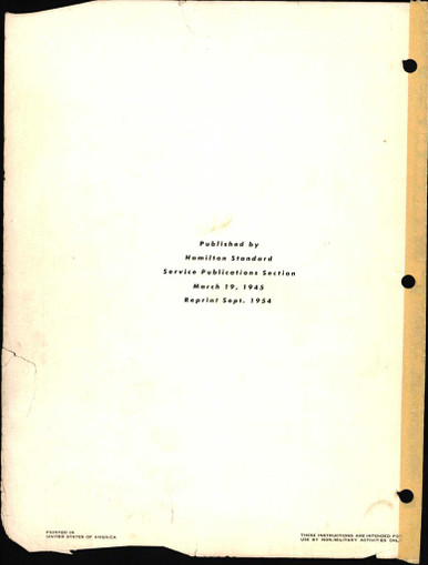 Service Manual for Hamilton Standard Propellers - AirCorps Library
