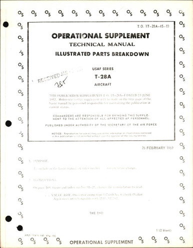 Illustrated Parts Breakdown for T-28A - Operational Supplement ...