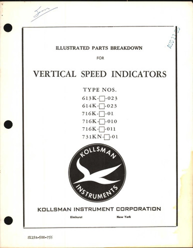 Illustrated Parts Breakdown for Kollsman Vertical Speed Indicators ...