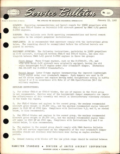 Operating Recommendations & Barrel Rework for 33E60 Propellers with ...