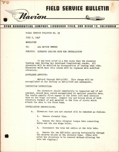 Elevator Leading Edge Rib Installation - AirCorps Library