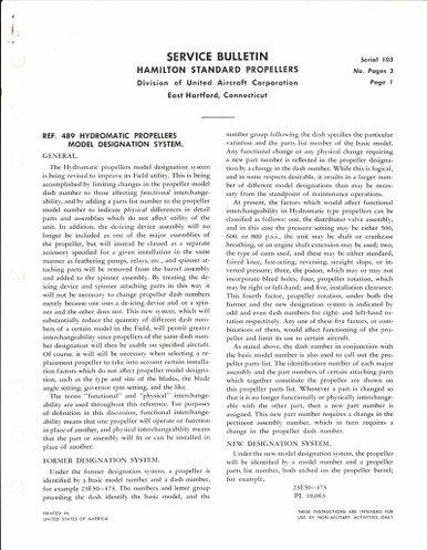 Hydromatic Propellers Model Designation System, Ref 489 [sept20hsthag1 ...