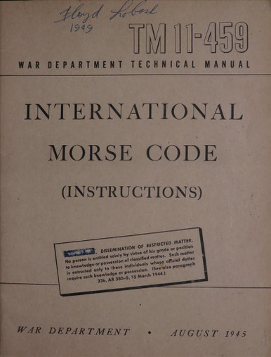 International Morse Code Instructions - AirCorps Library