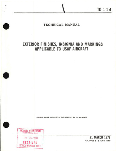 Exterior Finishes, Insignia and Markings for USAF Aircraft - Change -8 ...