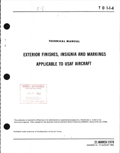 Exterior Finishes, Insignia and Markings for USAF Aircraft - Change ...