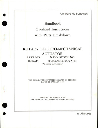 Overhaul Instructions with Parts Breakdown for Rotary Electro ...