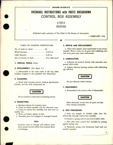 Overhaul Instructions with Parts Breakdown for Control Box Assembly - C ...