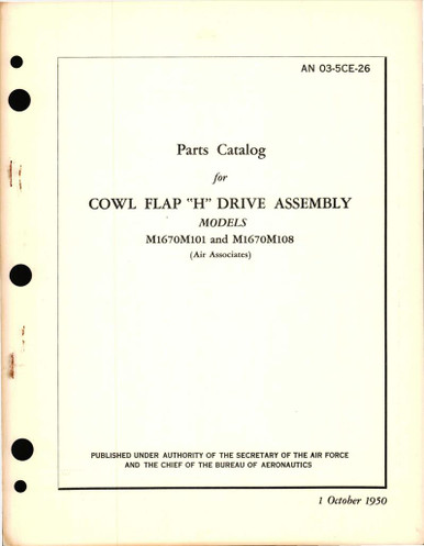 Parts Catalog for Cowl Flap H Drive Assembly - Models M1670M101 and ...