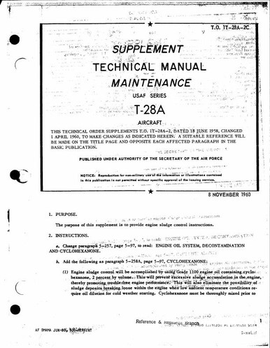 Supplement Technical Manual Maintenance T-28A - AirCorps Library