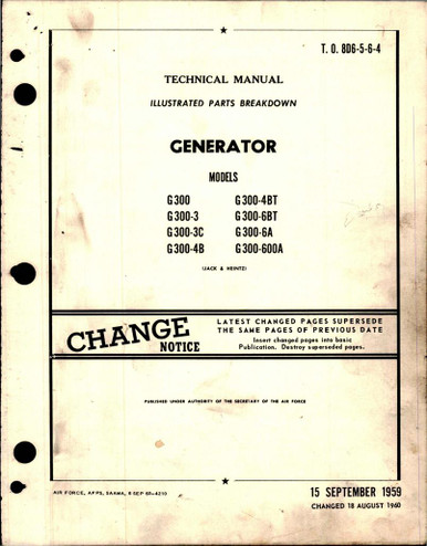 Illustrated Parts Breakdown for Generator - Model G300 Series ...