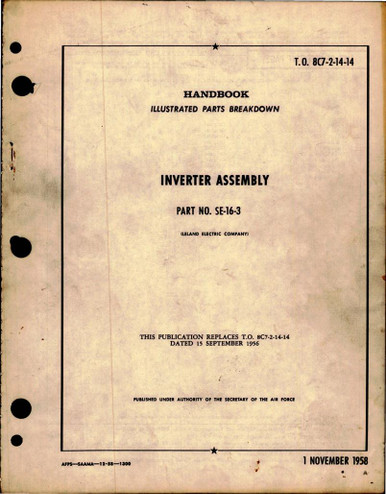 Illustrated Parts Breakdown for Inverter Assembly - Part SE-16-3 ...