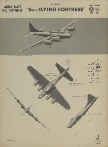 B-17E Super Flying Fortress Recognition Poster - AirCorps Library