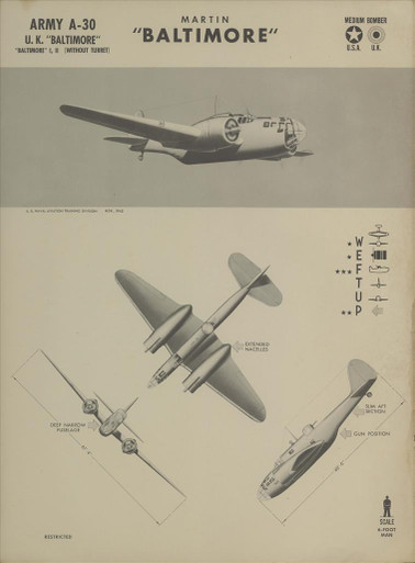 A-30 Baltimore Recognition Poster - AirCorps Library