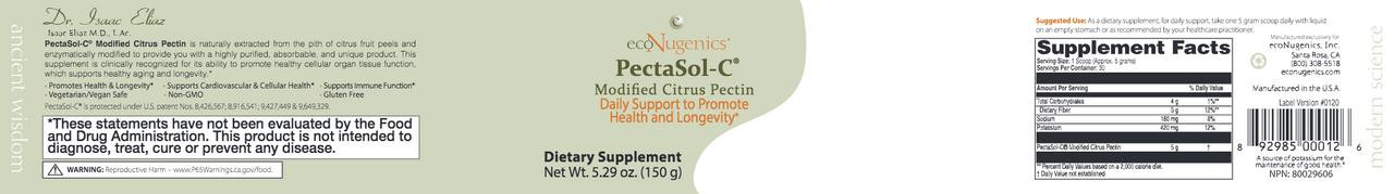 EcoNugenics PectaSol-C Modified Citrus Pectin - Chronic Lyme Disease Help