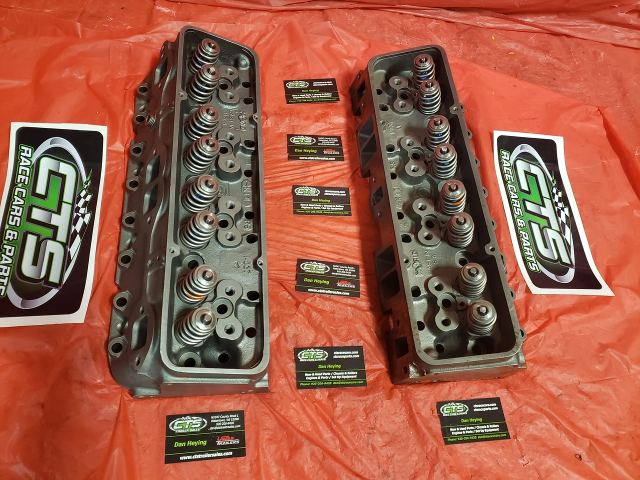 Fresh pair World Products Sportsman 2 cylinder heads undercover ported ...
