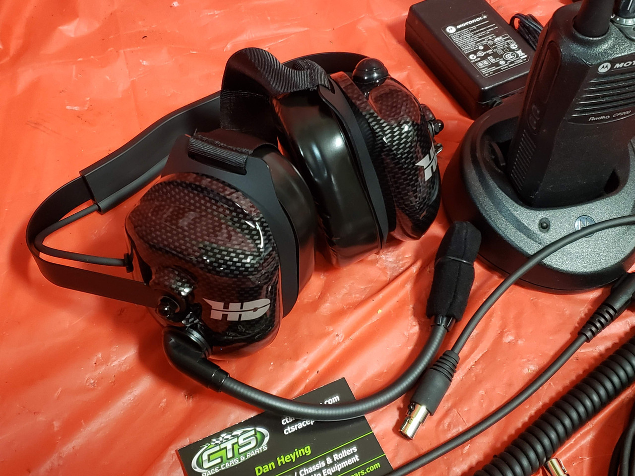 Upgraded Motorola CP200 3 man racing radio system w/ new headsets ...