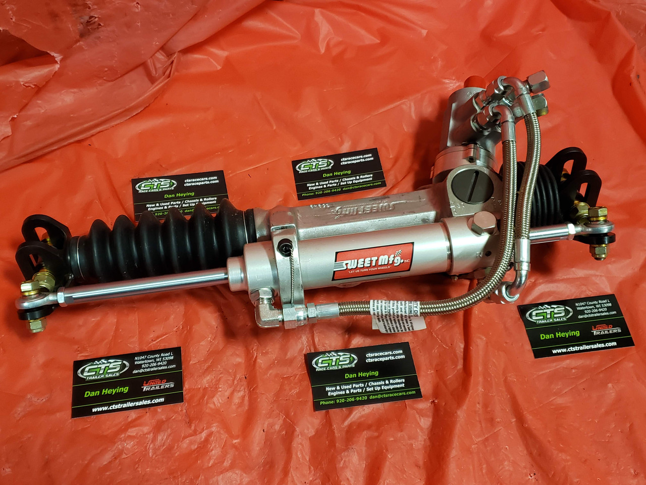 Sweet 2 1/2" integrated servo power steering rack with slotted ends ...