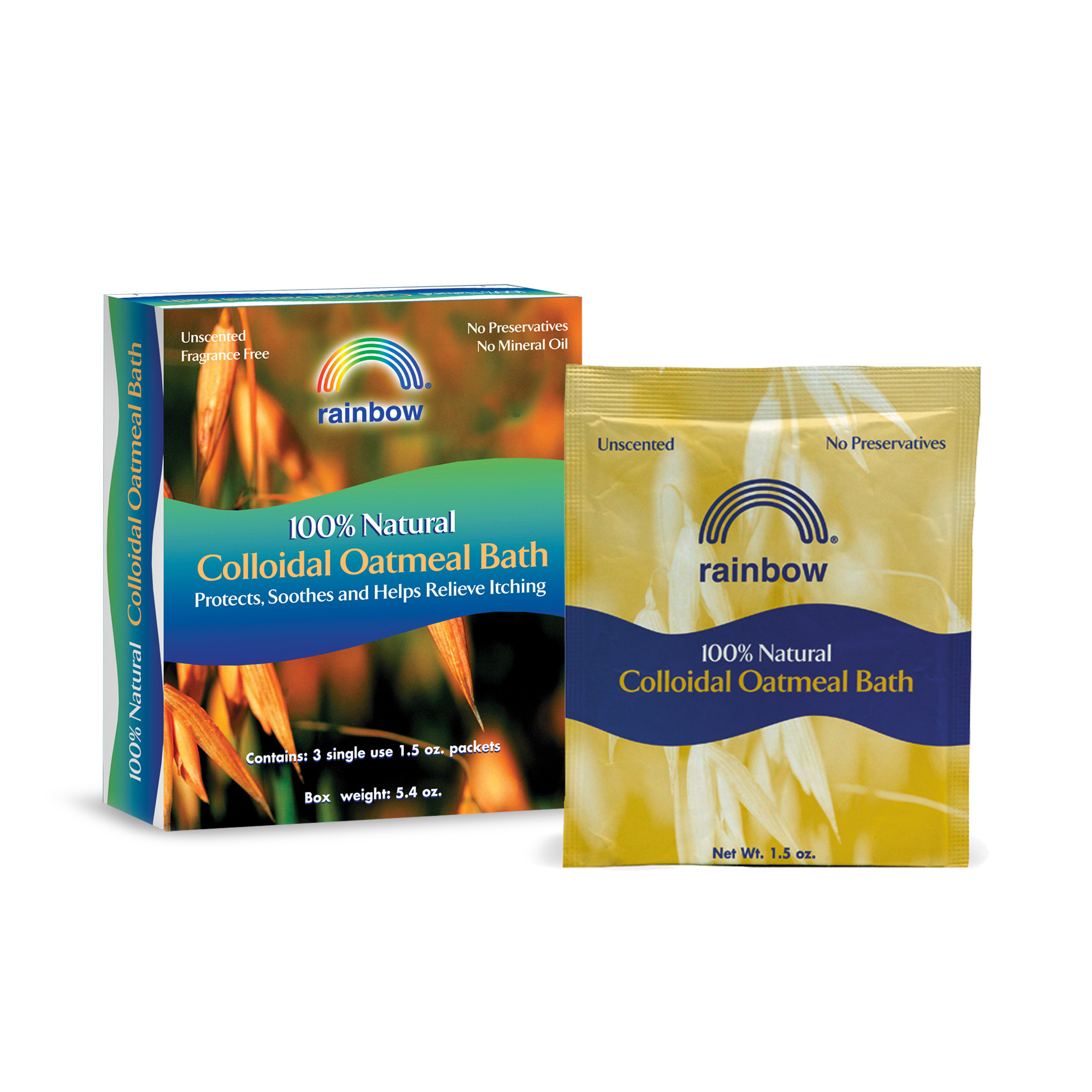 Colloidal Oatmeal Bath Powder Packet Box (3 x 1.5oz) - Rainbow Research ...