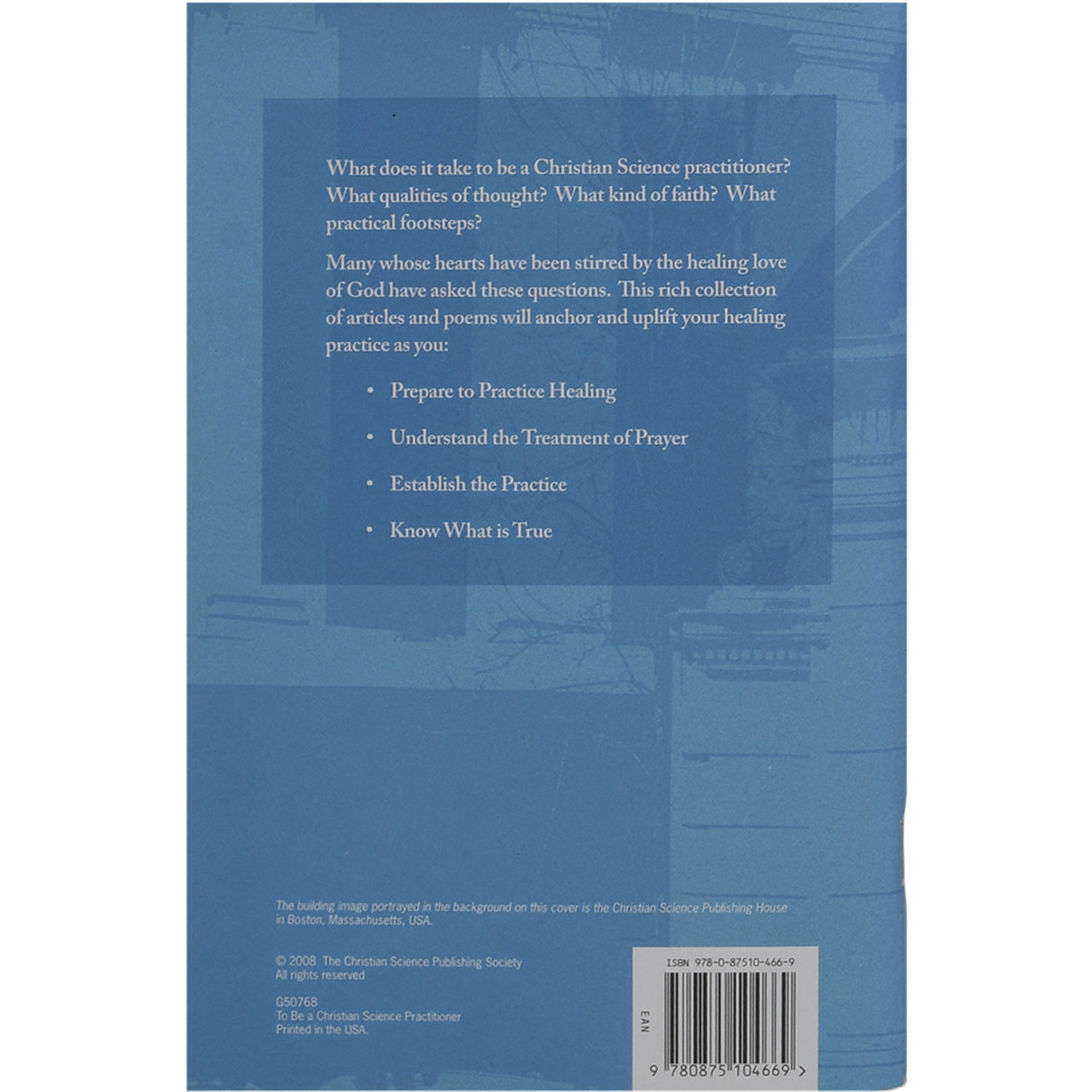 To Be A Christian Science Practitioner Pamphlet Christian Science