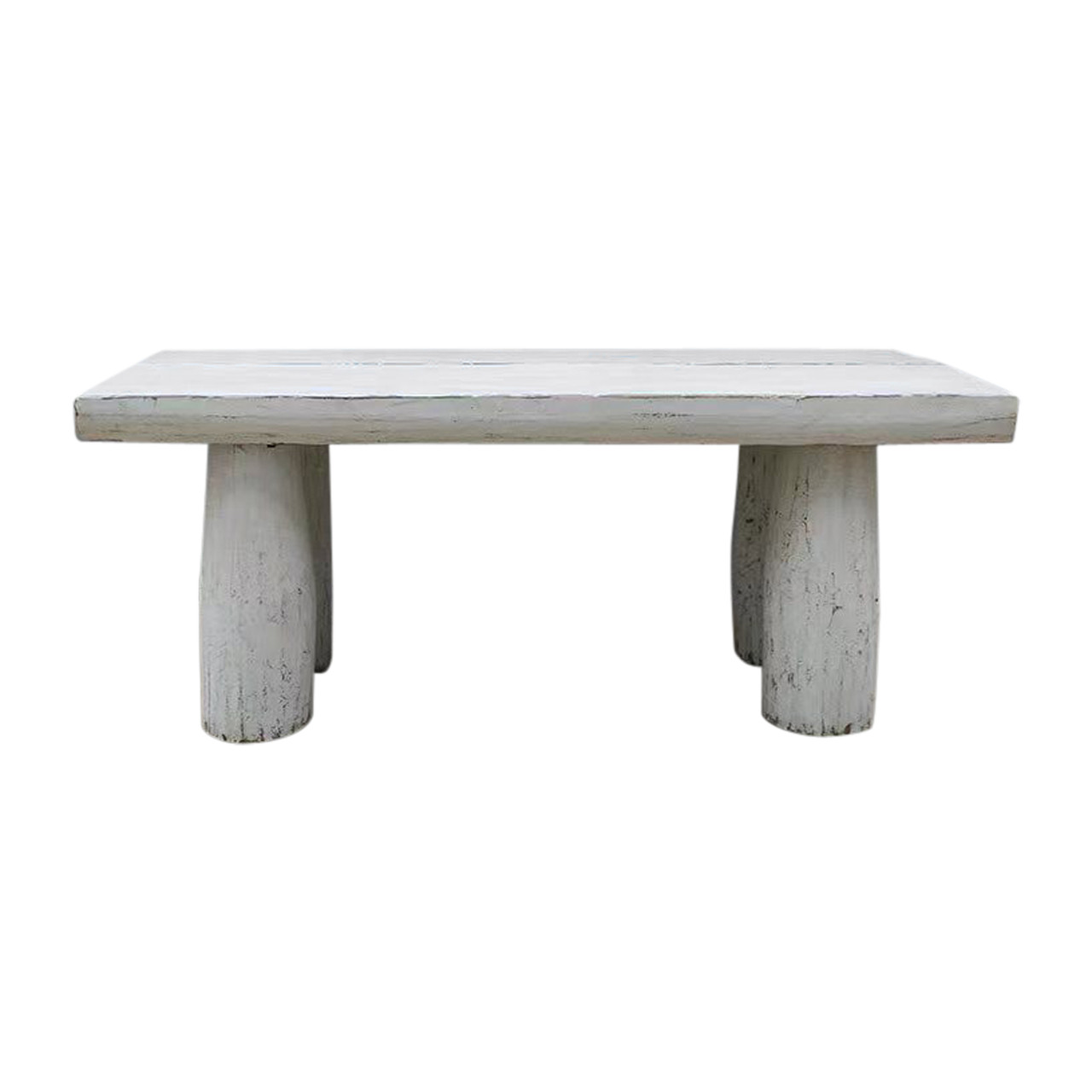 76" Long 33-36 Inches Deep Live Edge Primitive Dining Table Distressed ...