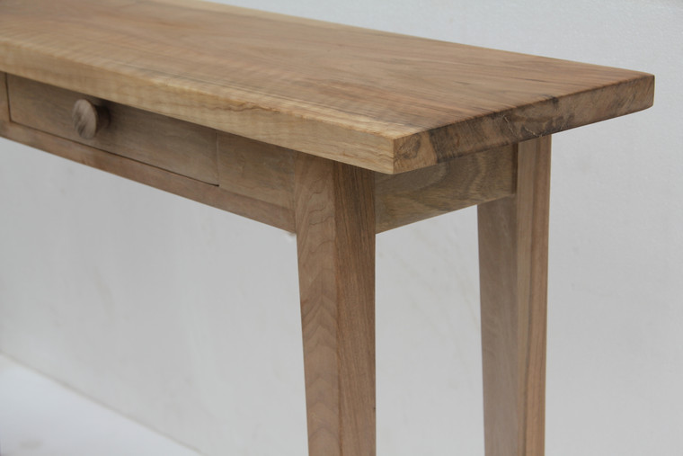 Reclaimed walnut wood console with two drawers natural - Lilys Living