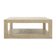 Peking Grand Framed Square Coffee Table Weathered White Wash 39x39 ...