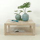 Peking Grand Framed Square Coffee Table Weathered White Wash 39x39 ...