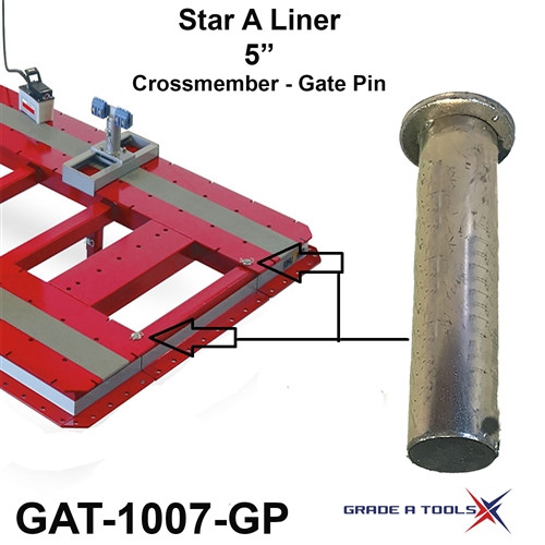 Star-A-Liner Frame Machine Crossmember Gate Pin 5" X 1"